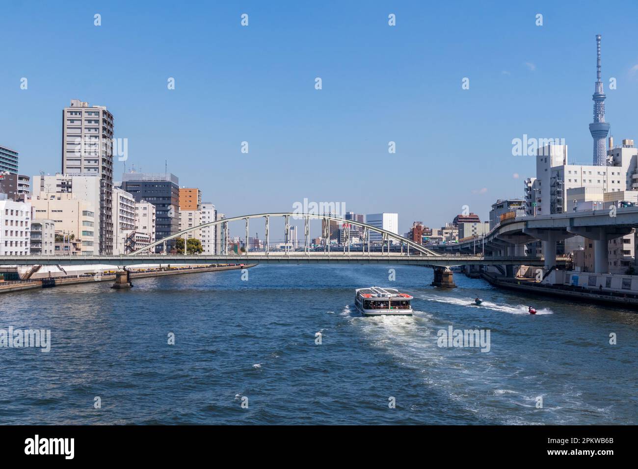 Tokyo Cityscape with Sumida River in Tokyo, Japan Stock Photo - Alamy