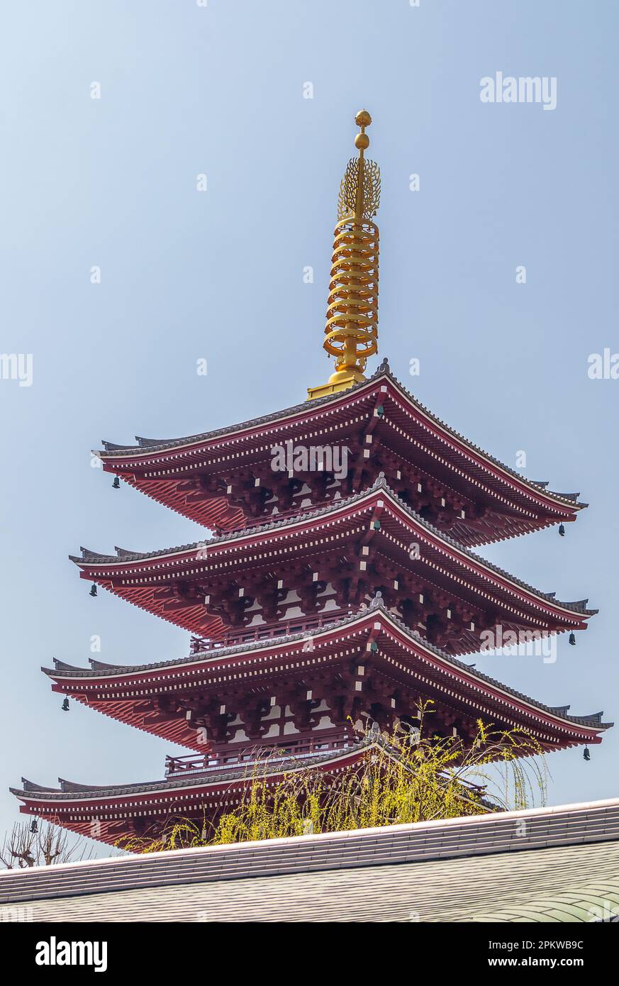 Traditional Pagoda in Senso-ji Buddhist Temple in Tokyo, Japan Stock ...