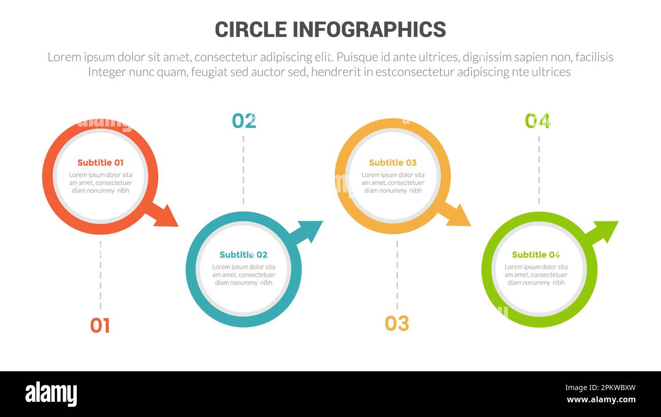 circle base infographics template diagram banner with timeline right ...