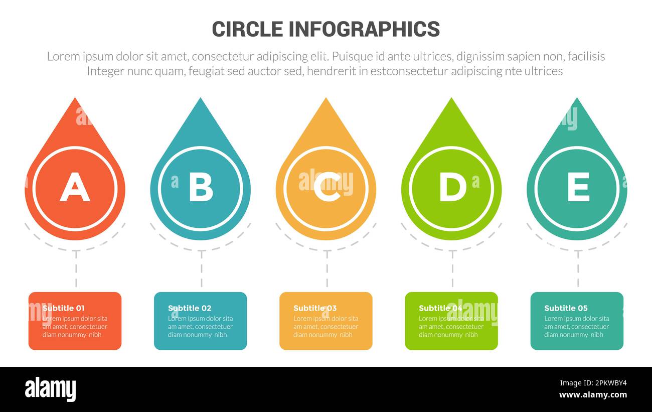circle base infographics template diagram banner with waterdrop circle ...