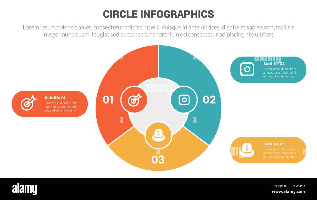circle base infographics template diagram banner with center circle ...