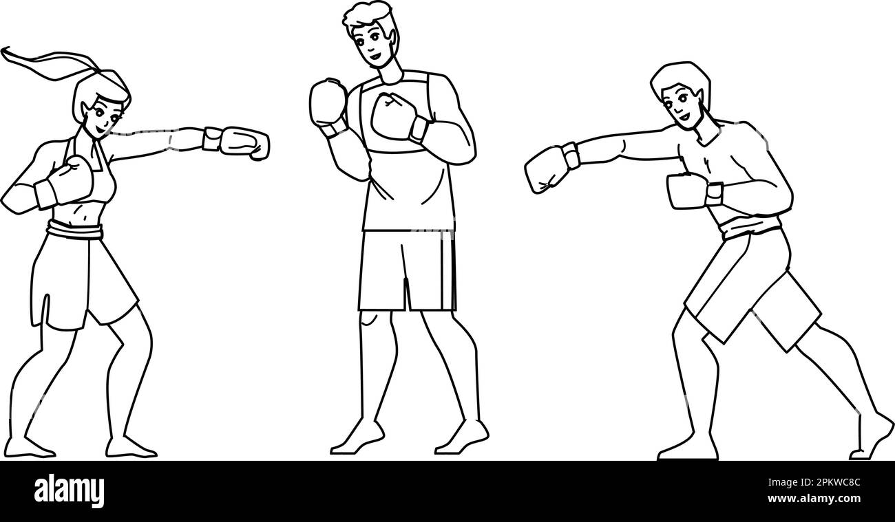 boxing sport vector Stock Vector Image & Art - Alamy