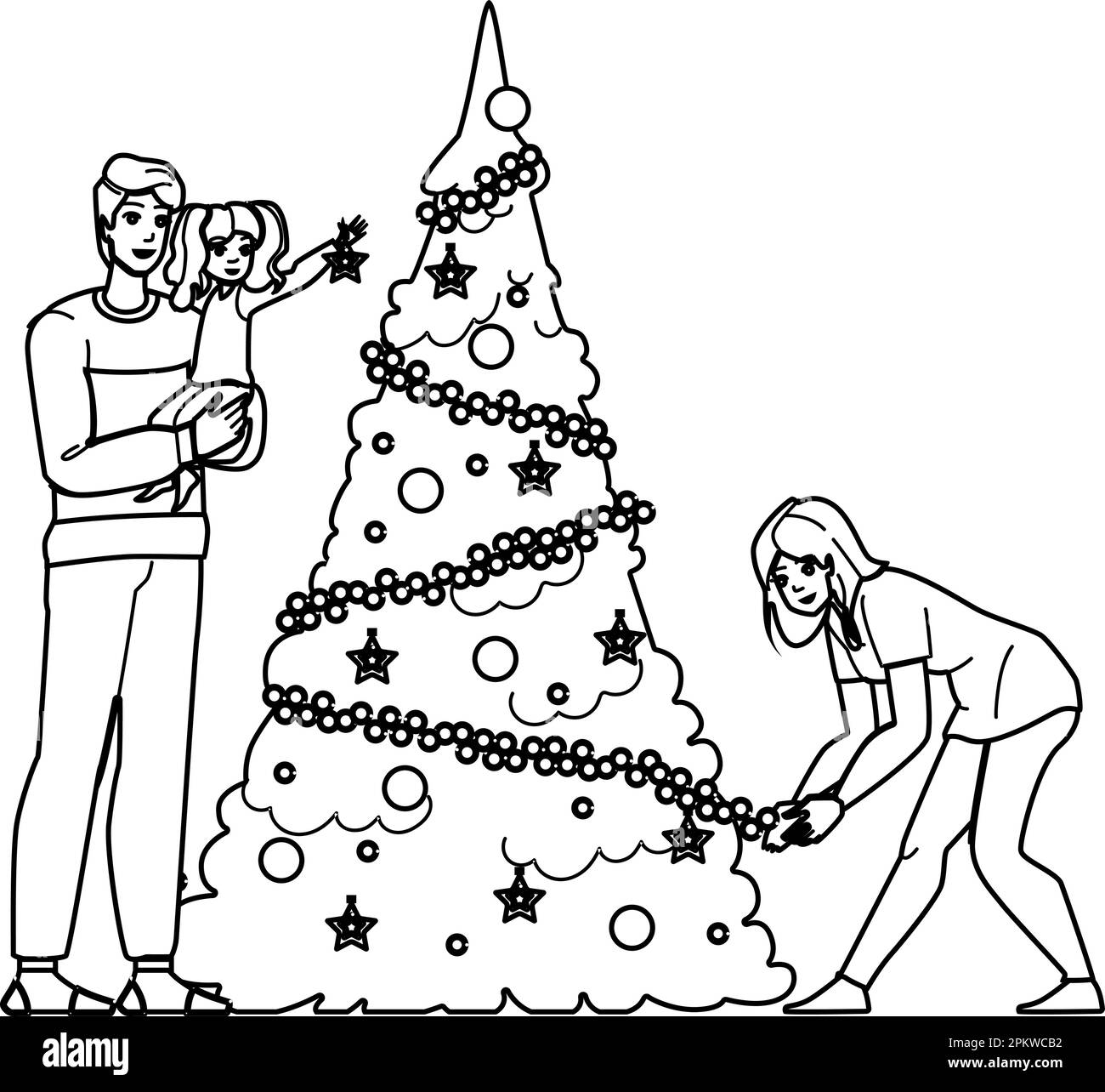 decorate christmass tree vector Stock Vector Image & Art - Alamy