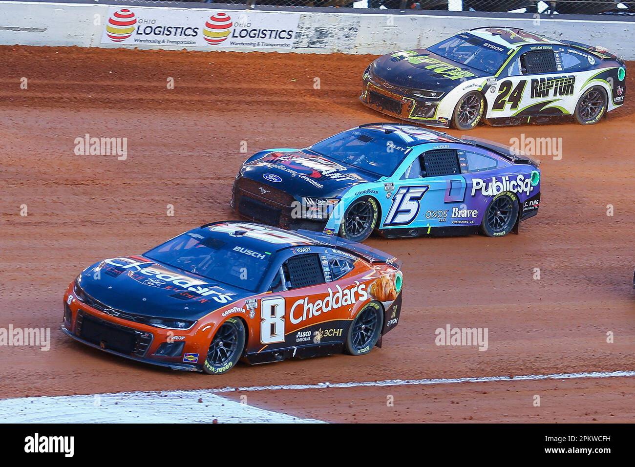 BRISTOL, TN - APRIL 09: NASCAR Cup Series driver Kyle Busch (8), NASCAR ...