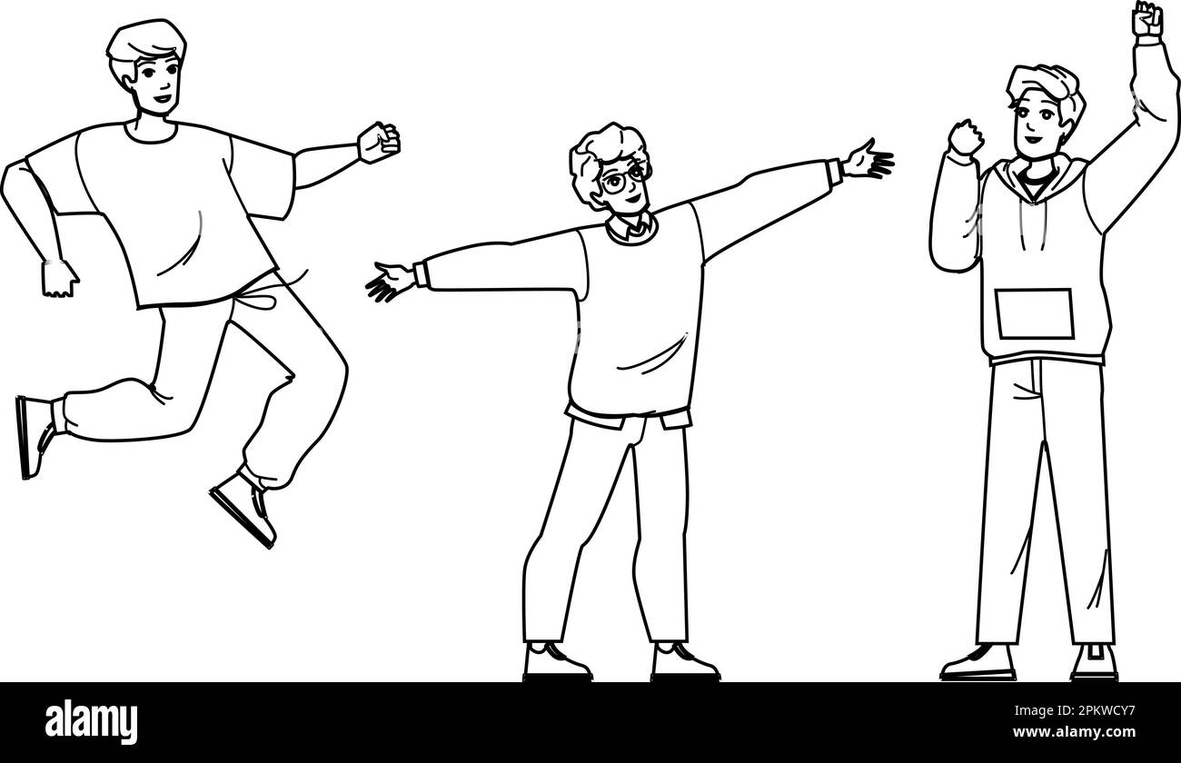 happy teenager male vector Stock Vector Image & Art - Alamy