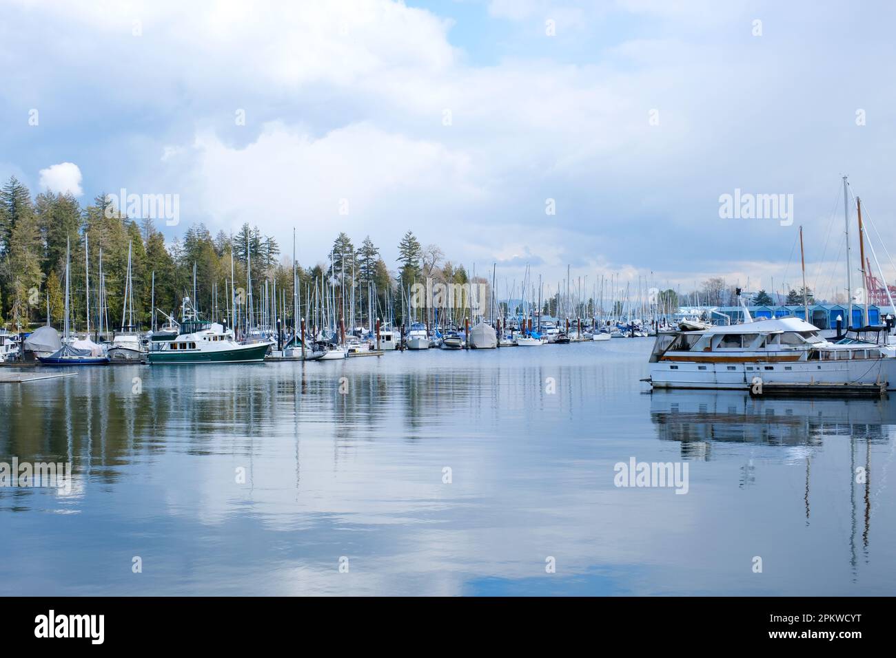 4k Beautiful harbour, port, marina, haven, sailing boats, yachts, blue ...