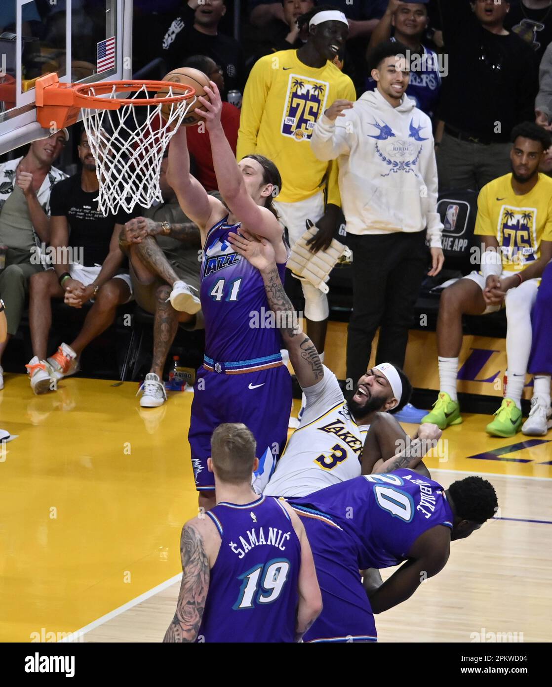 Los Angeles, United States. 09th Apr, 2023. Utah Jazz forward Kelly ...