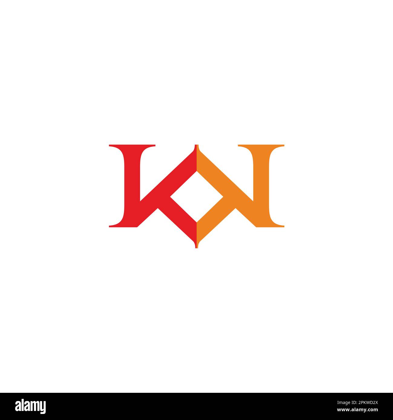 letter kw colorful geometric logo vector Stock Vector Image & Art - Alamy