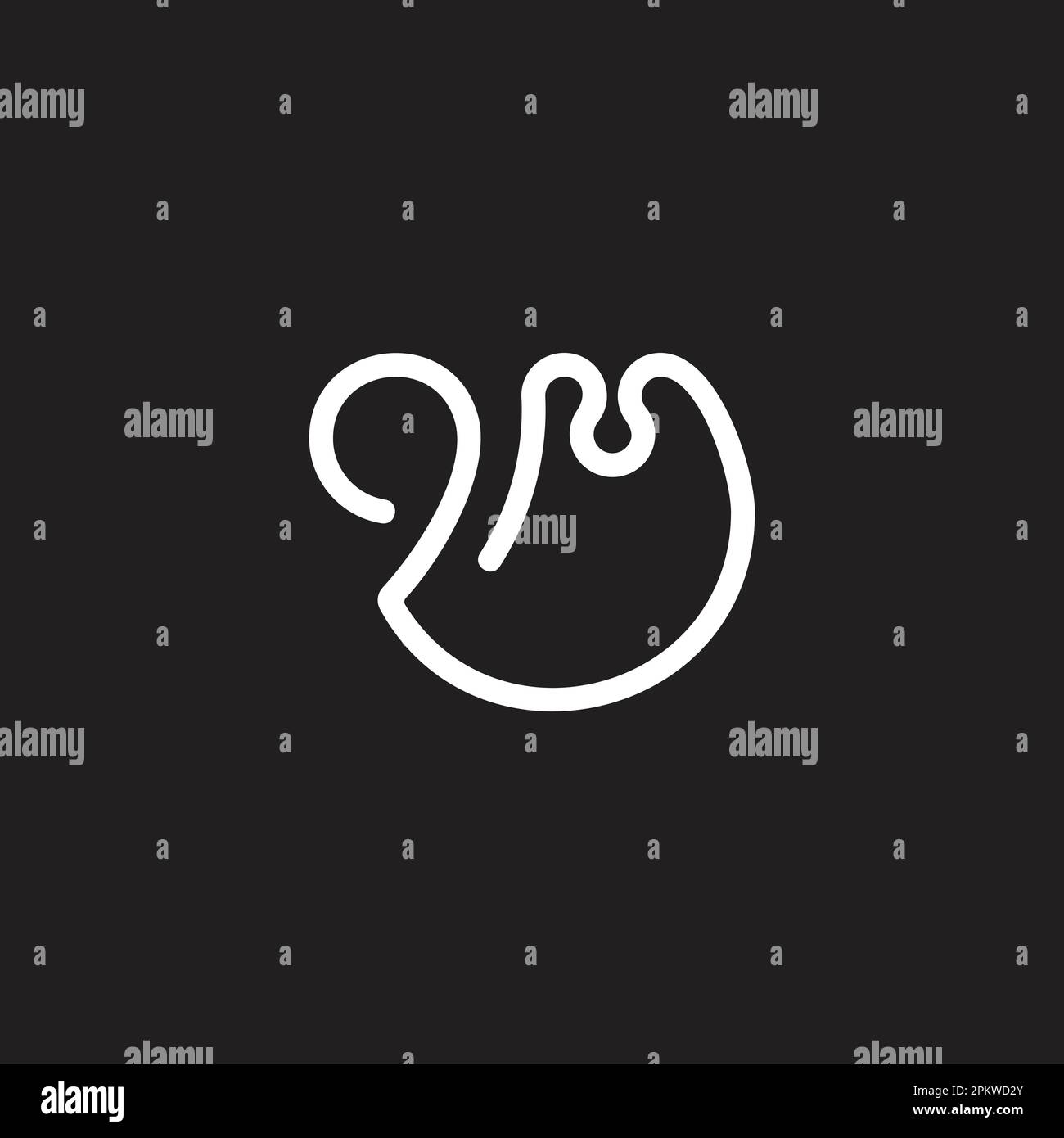 letter 2m loop geometric line logo vector Stock Vector Image & Art - Alamy
