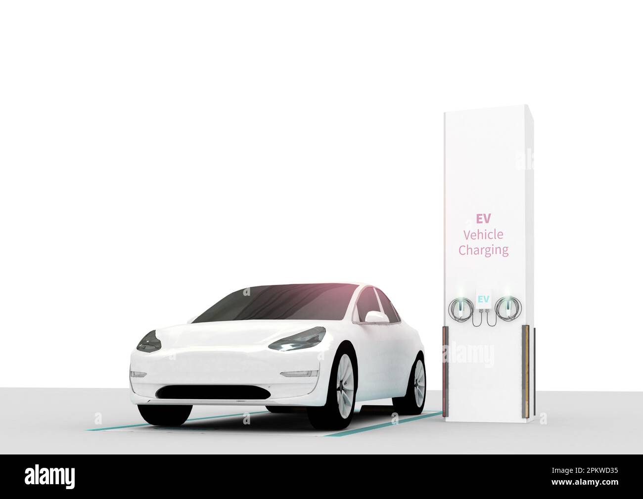 EV Charging station 3d graphic Stock Photo - Alamy