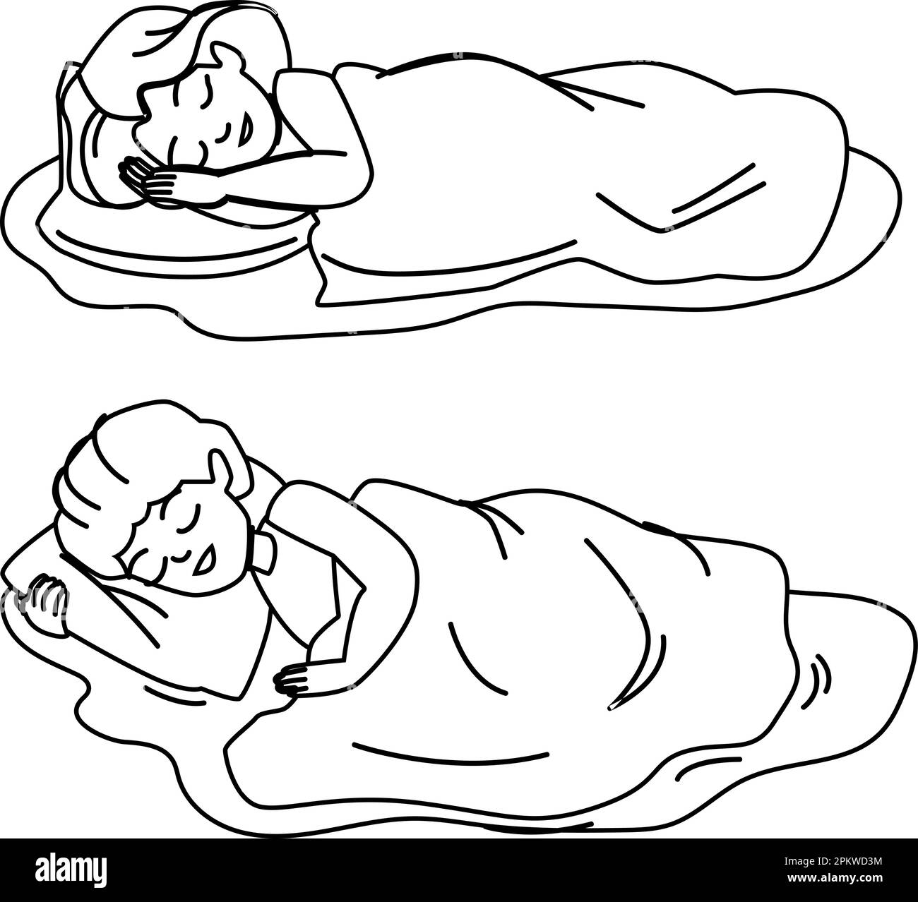 kid sleeping peaceful vector Stock Vector Image & Art - Alamy