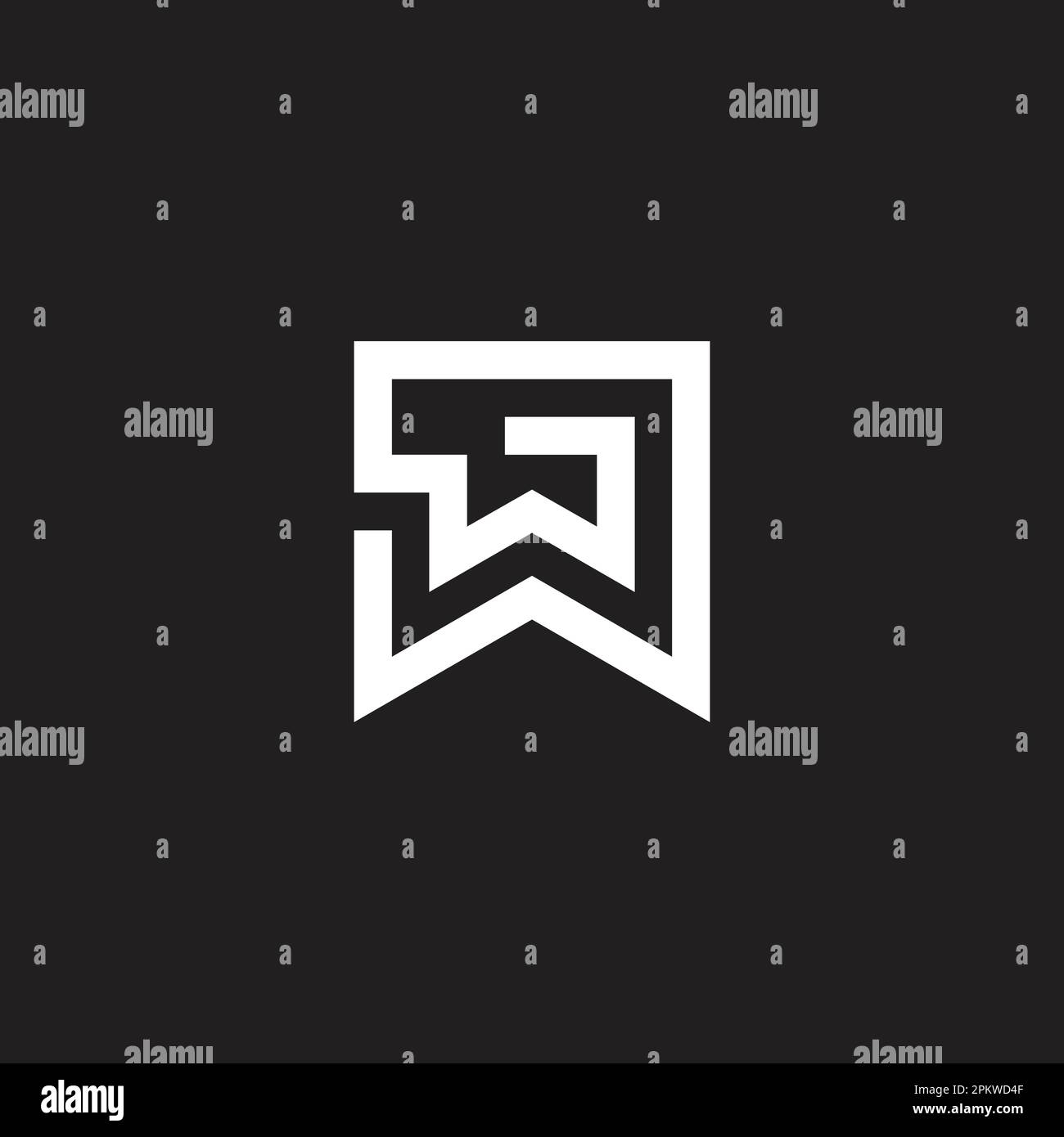 letter sw connect geometric line logo vector Stock Vector Image & Art ...