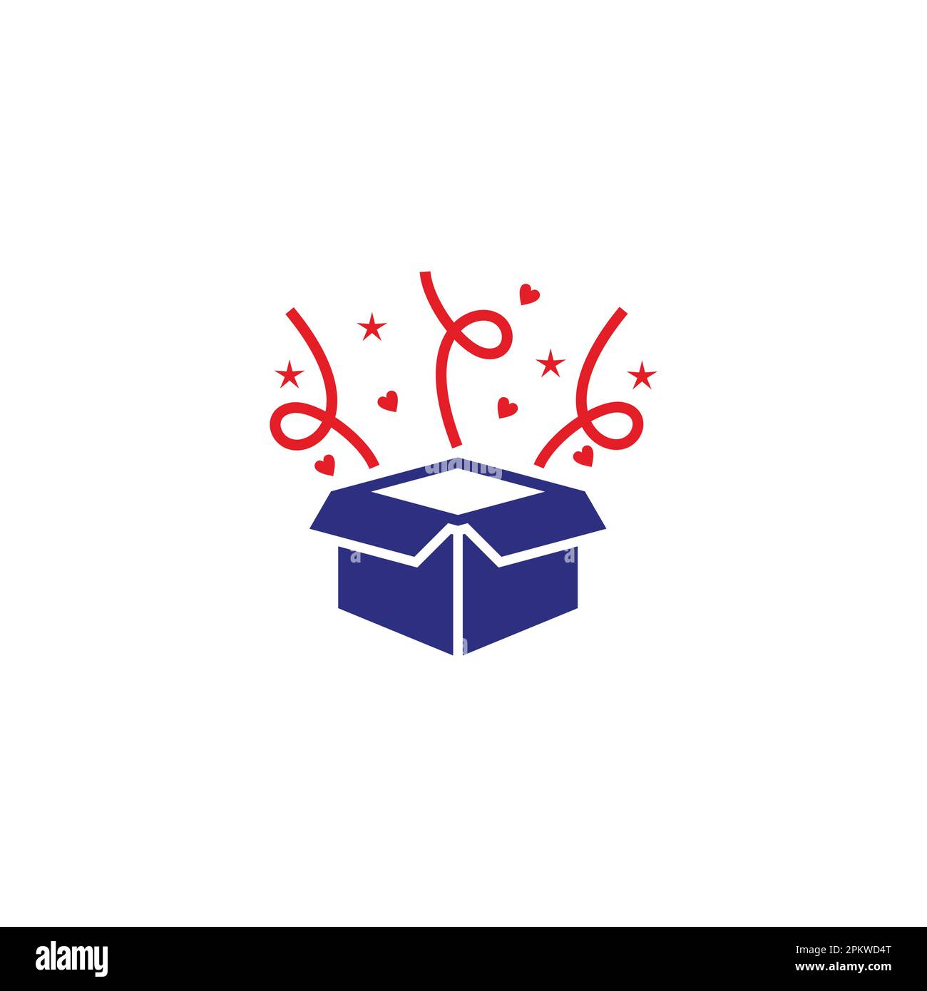 open carboard happy unboxing symbol vector Stock Vector Image & Art - Alamy