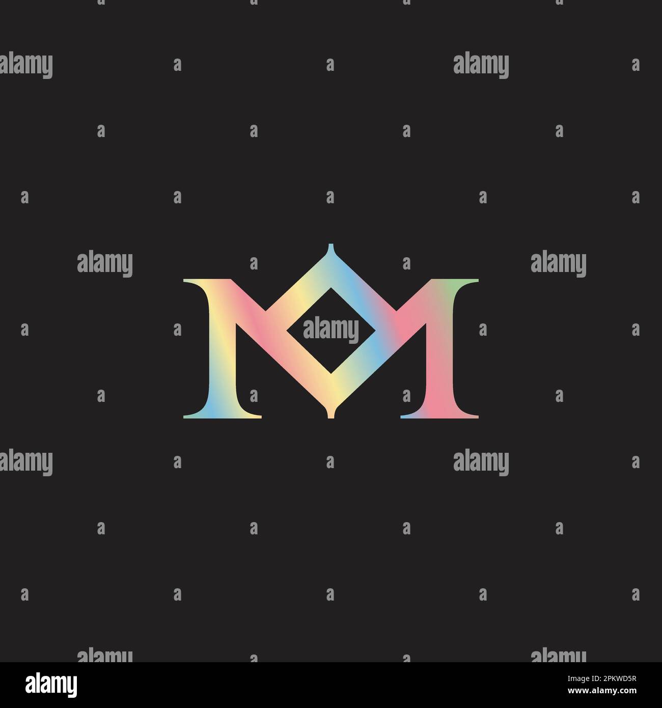 letter m square diamond gradient logo vector Stock Vector Image & Art - Alamy
