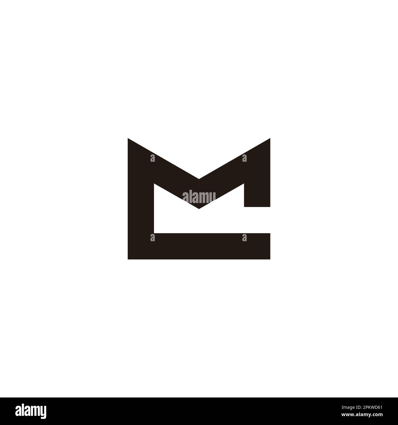 letter cm simple geometric logo vector Stock Vector Image & Art - Alamy
