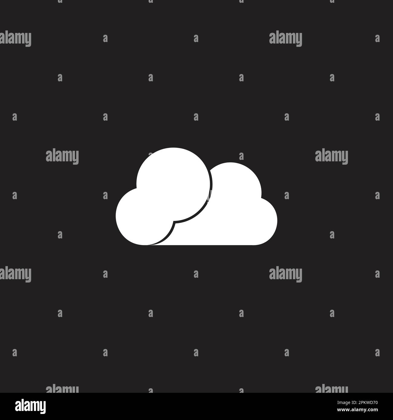 white cloud clean simple symbol icon vector Stock Vector Image & Art ...