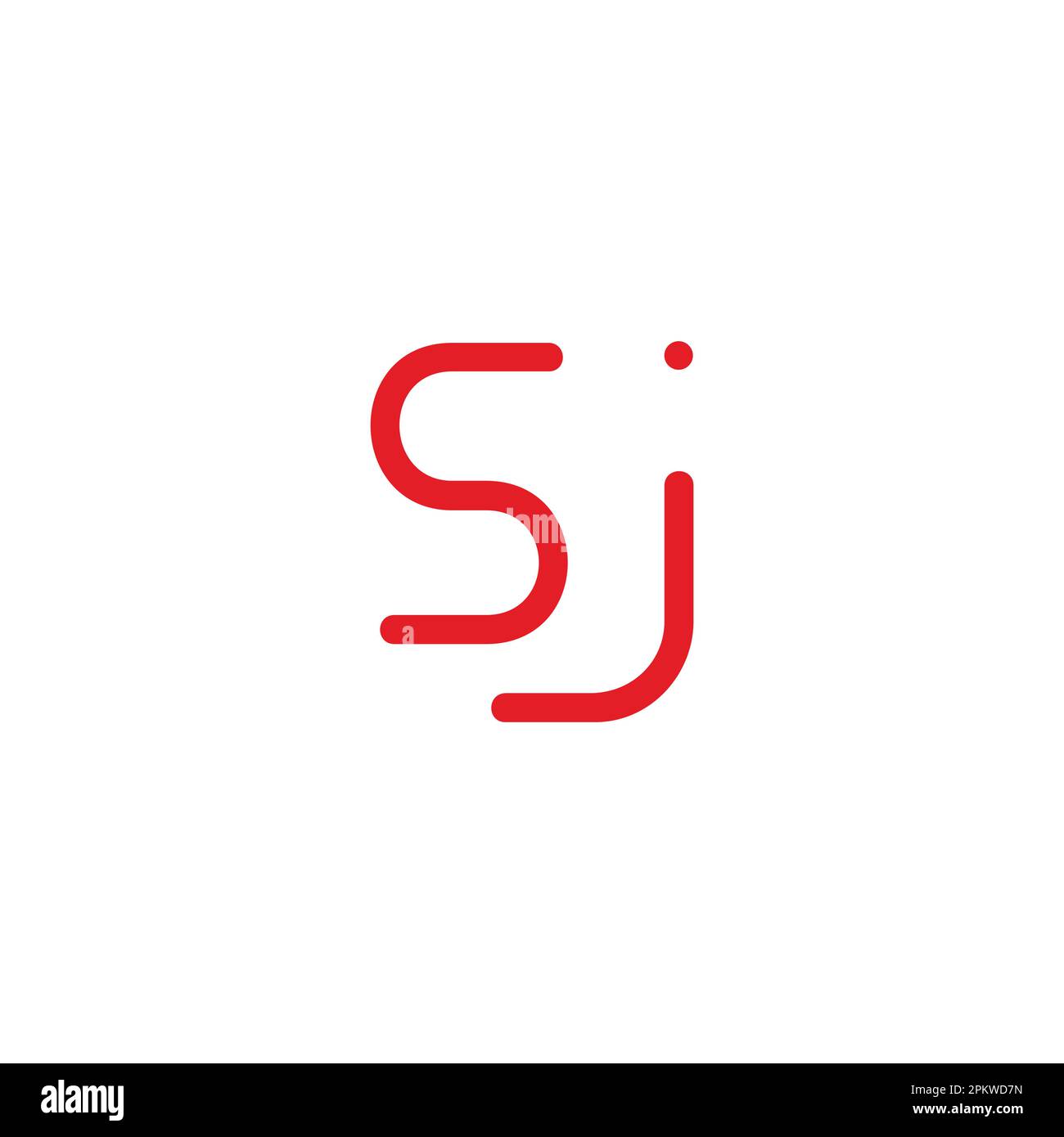 letter sj thin line simple dot logo vector Stock Vector Image & Art - Alamy