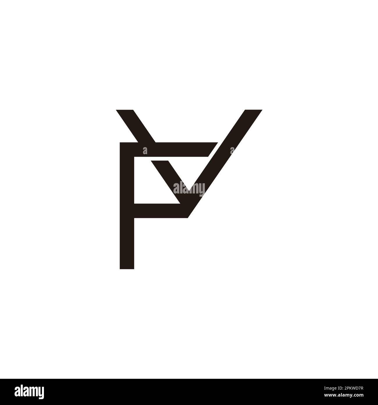 letter fv symbol geometric line logo vector Stock Vector Image & Art ...