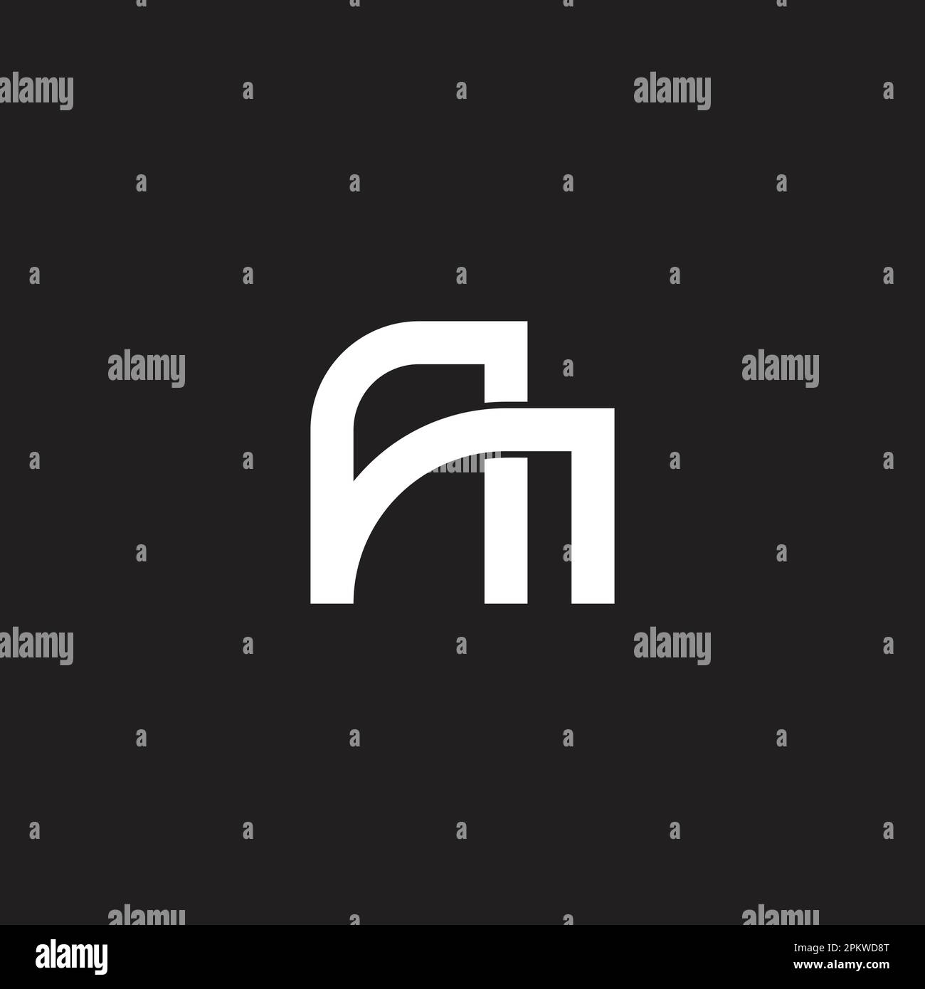 letter an overlap line simple logo vector Stock Vector Image & Art - Alamy