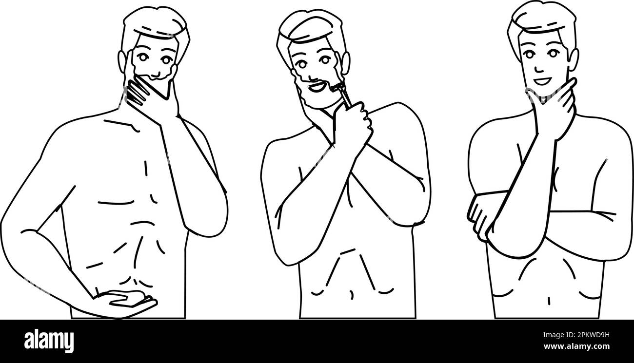 Adult man shaving foam Cut Out Stock Images & Pictures - Alamy