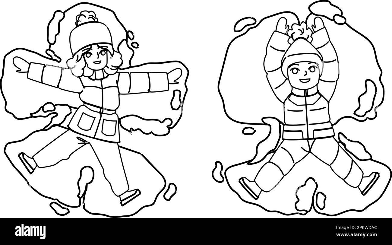 Snow Angel Coloring Page