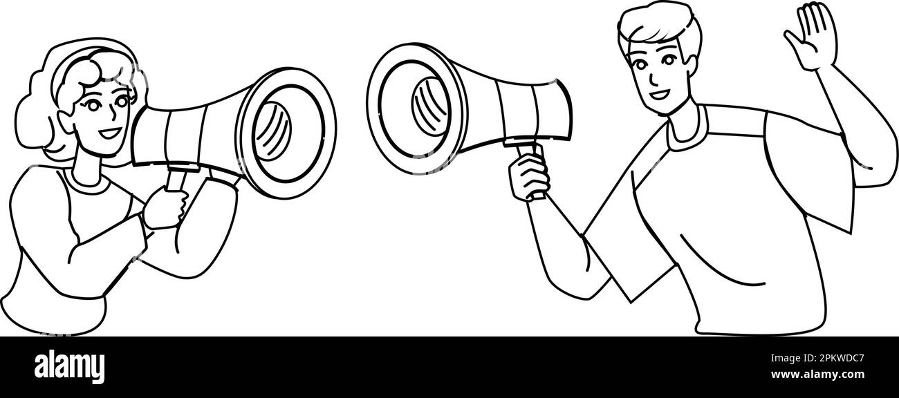 loudspeaker announce vector Stock Vector Image & Art - Alamy