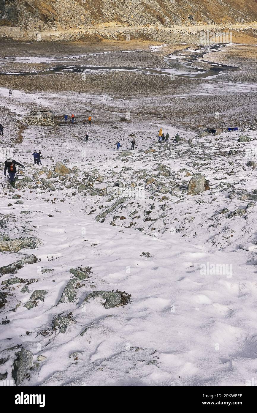 yumesodong valley or zero point, himalayan alpine valley is popular for ...