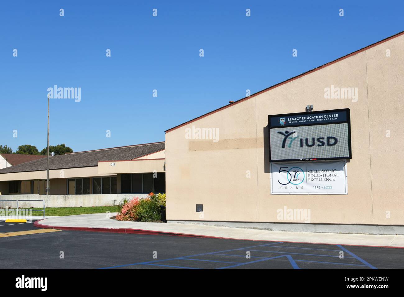 IRVINE, CALIFORNIA - 9 APR 2023: The Legacy Education Center, Irvine ... IRVINE, CALIFORNIA - 9 APR 2023: The Legacy Education Center, Irvine ...