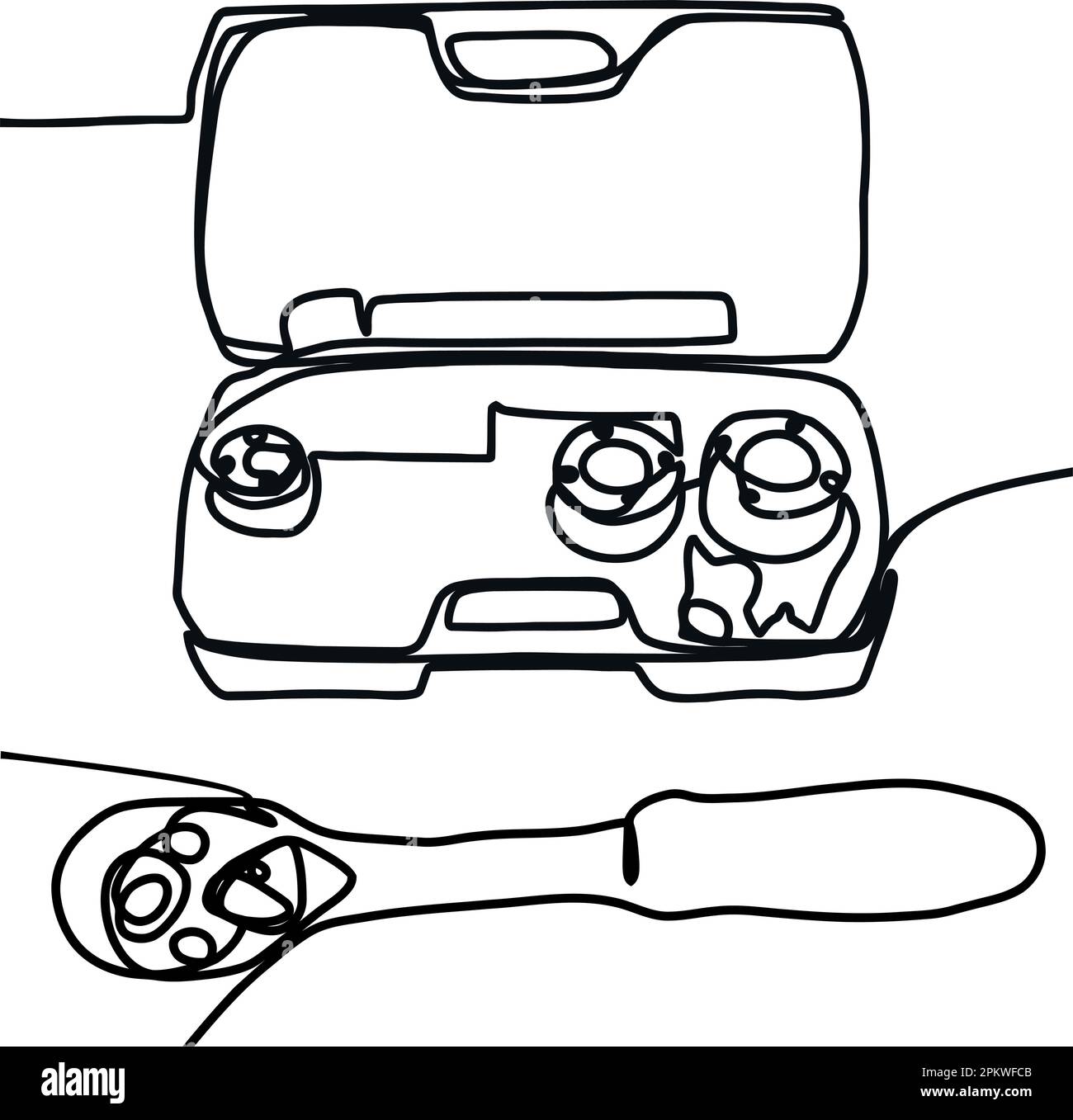 Collection, building, repair, tools illustration, drawing, engraving ...