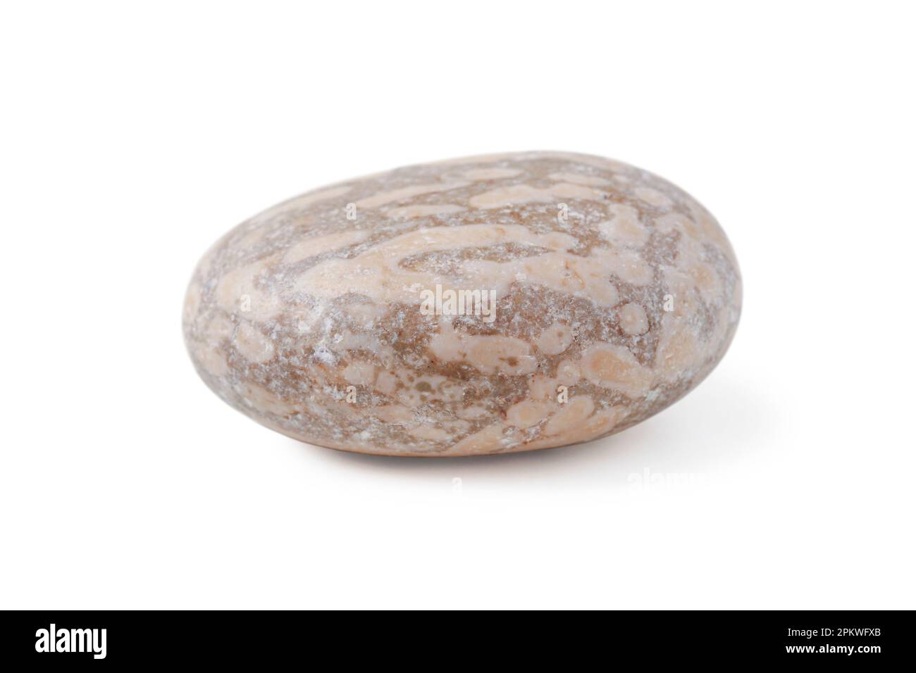 Round flat stone isolated on white background Stock Photo - Alamy