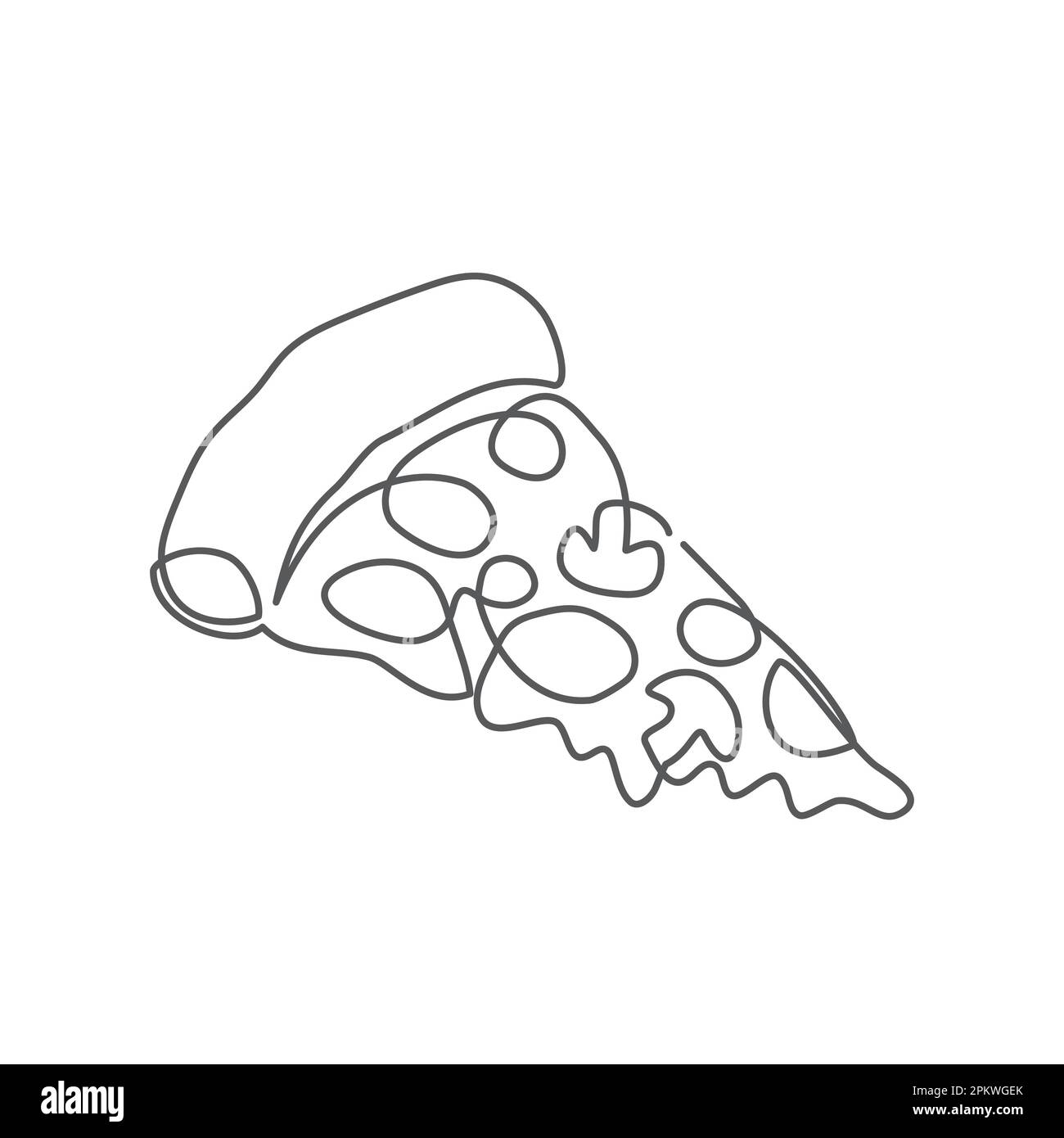 Pizza One line drawing on white background Stock Vector Image & Art - Alamy