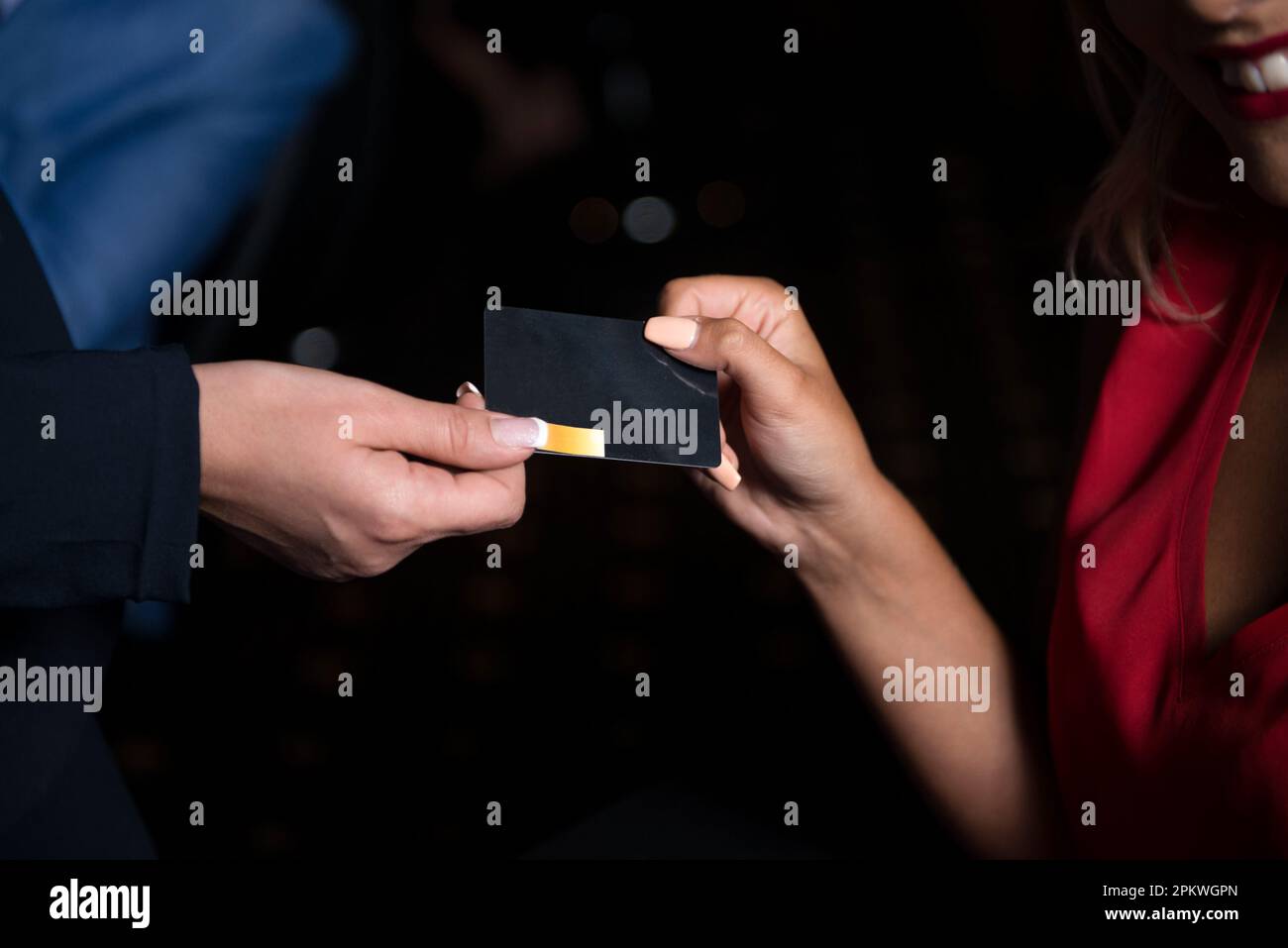 Womens Hand Holding Vip Card Playing in the Casino and Celebrate Close ...