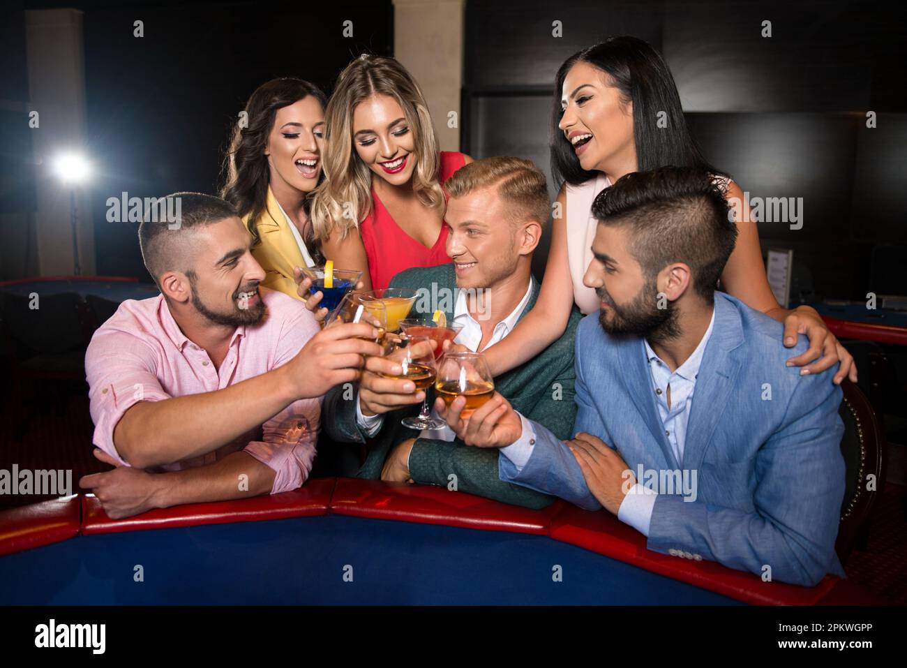 Group six young people dressed hi-res stock photography and images - Alamy