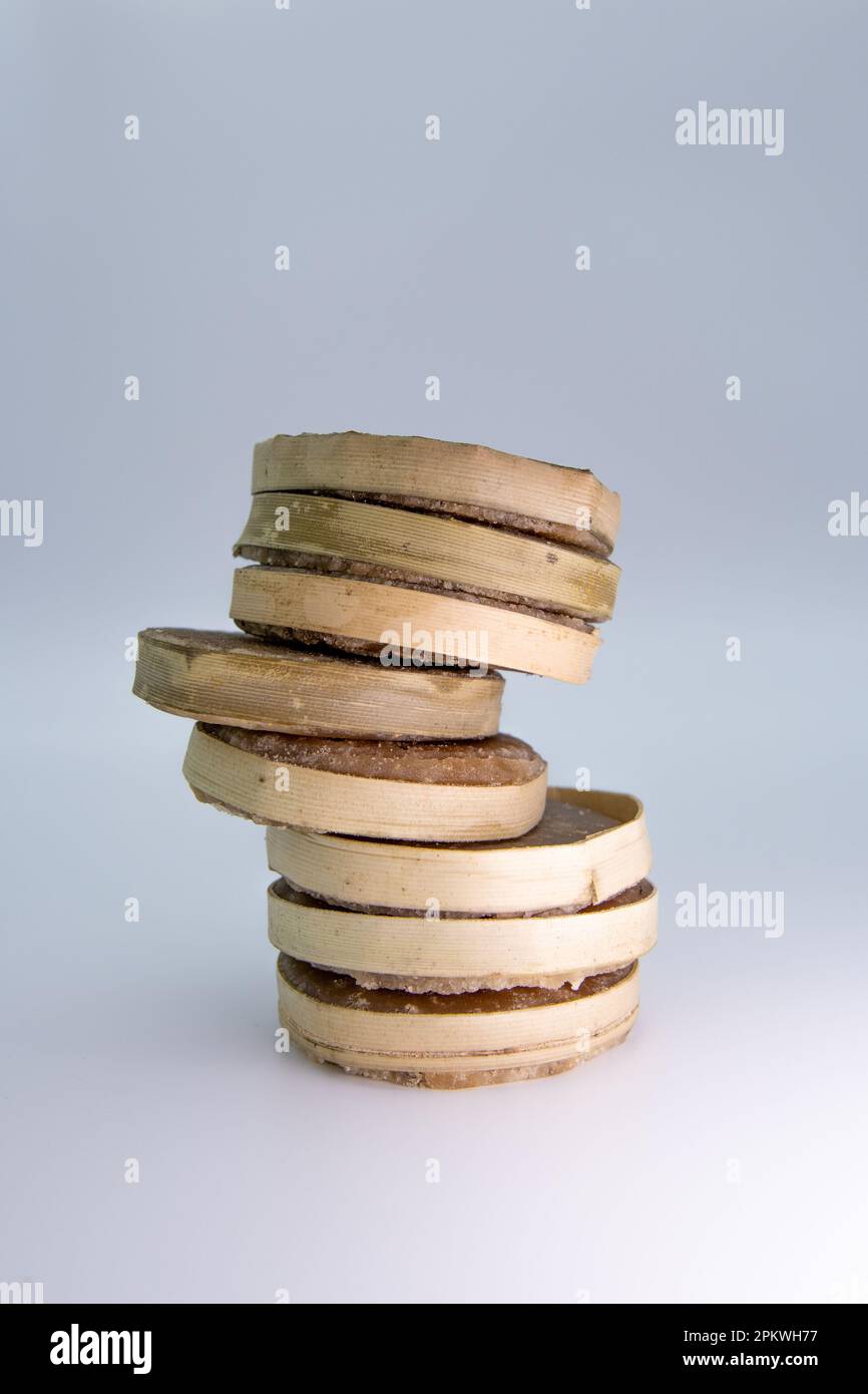 The palm jaggery isolated on white background Stock Photo - Alamy