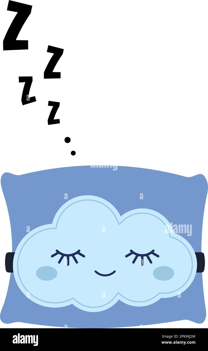 Zzz sleep snore and cute kawaii pillow vector icon Stock Vector Image ...