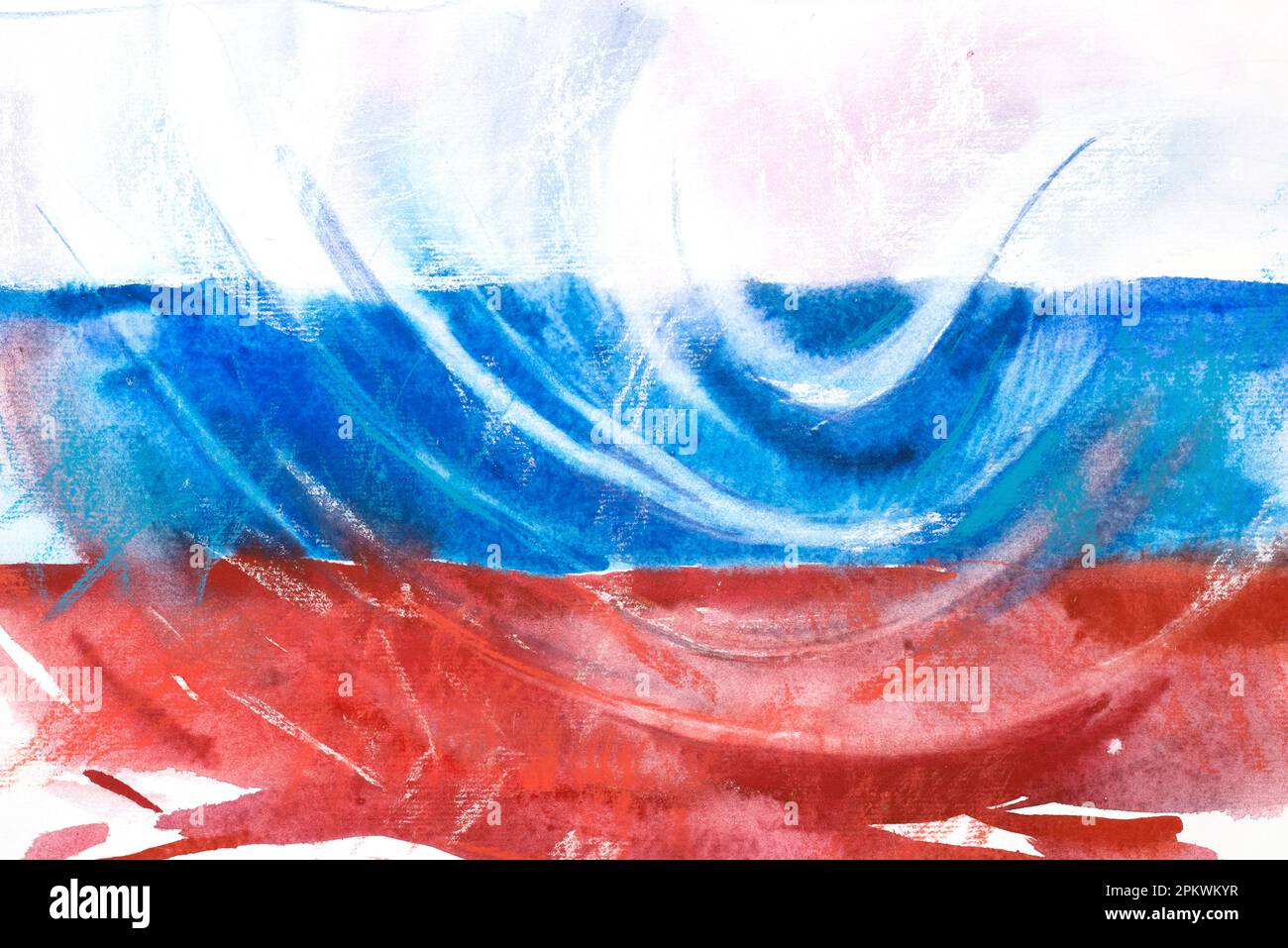 Flag of Russia. Russian Federation. Watercolor illustration Stock Photo ...