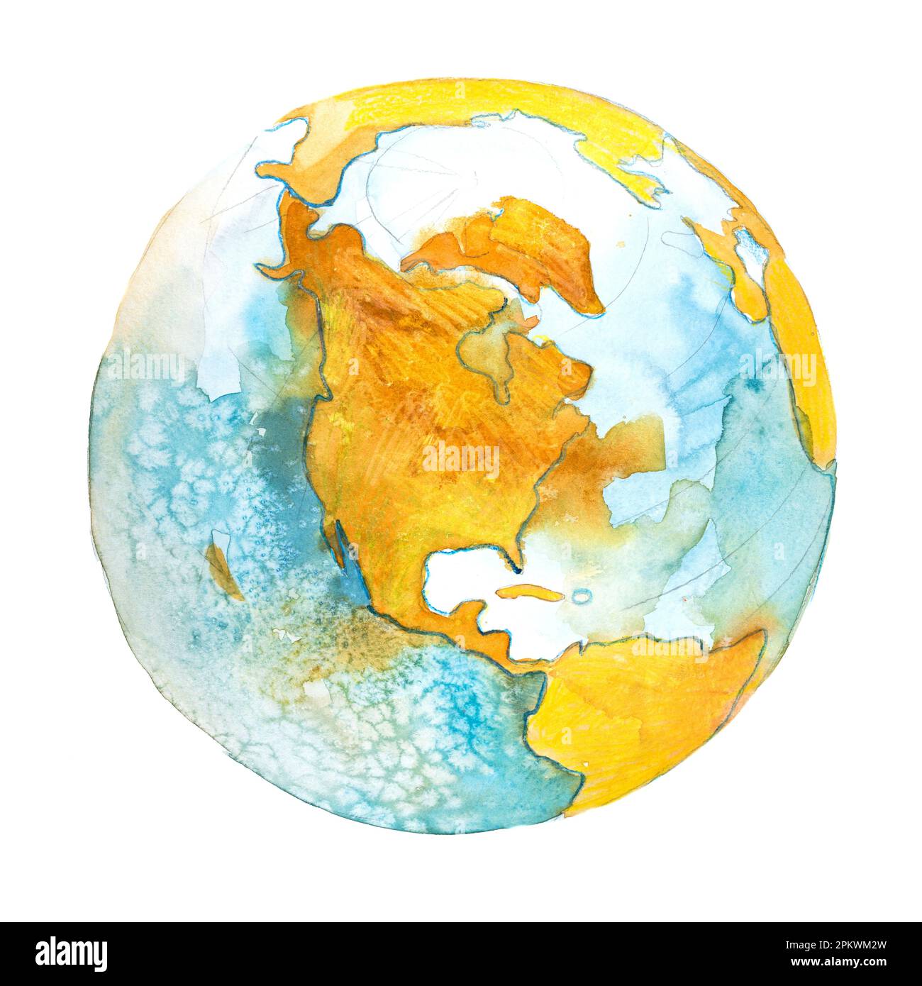 Watercolor usa map Cut Out Stock Images & Pictures - Alamy