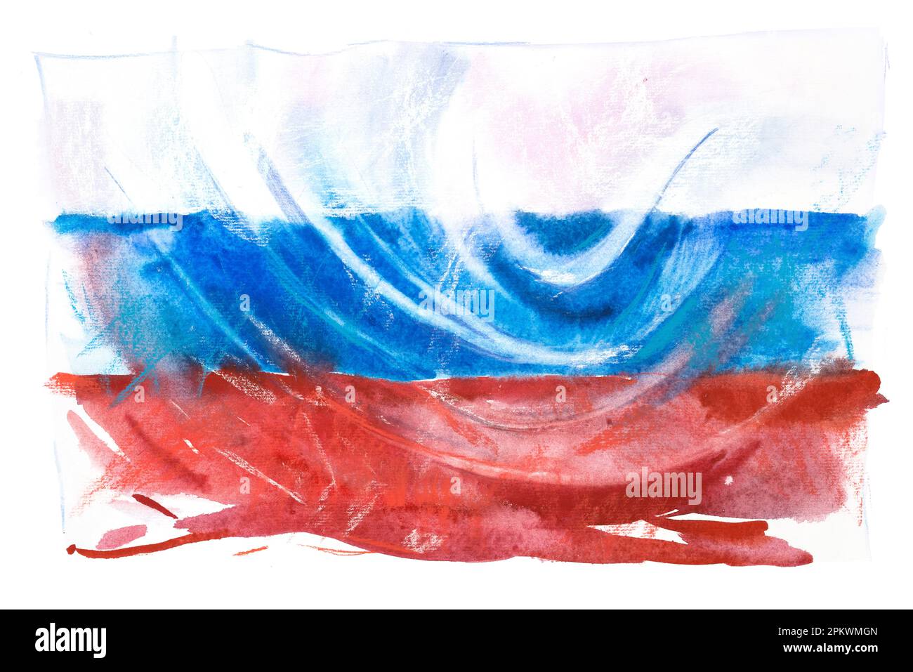 Flag of Russia. Russian Federation. Watercolor illustration Stock Photo ...