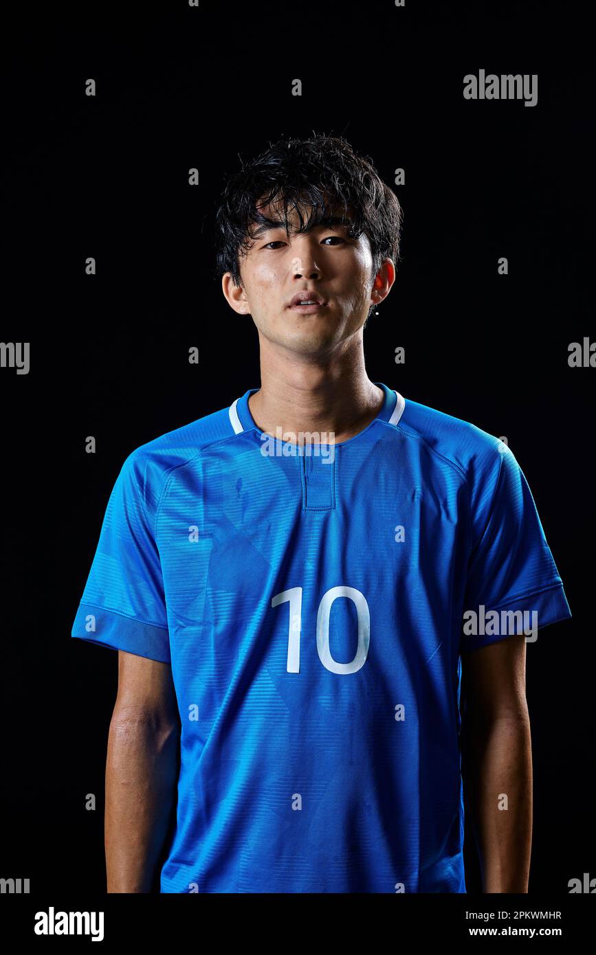Soccer player studio portrait Stock Photo - Alamy