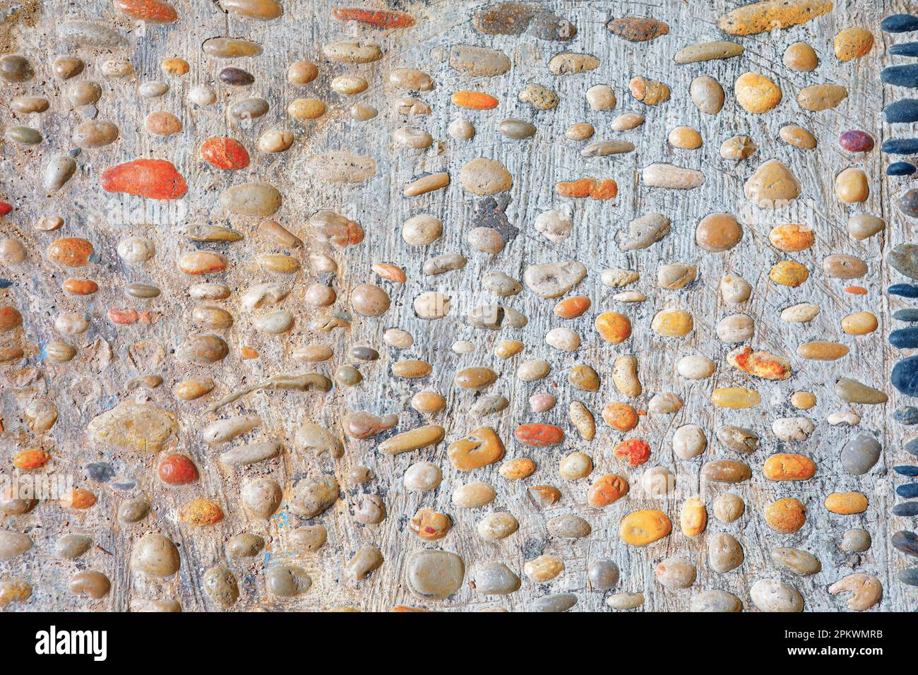 Plaster with pebble at wall . Stones texture background Stock Photo - Alamy
