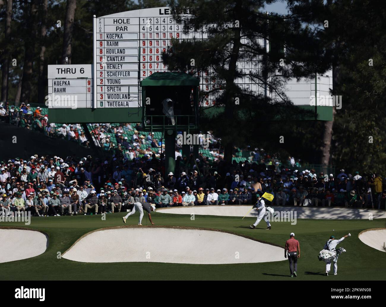 Augusta, United States. 09th Apr, 2023. Brooks Koepka and Jon Rahm of ...