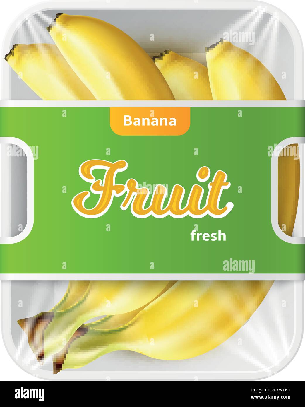 Banana bunch top view Stock Vector Images - Alamy