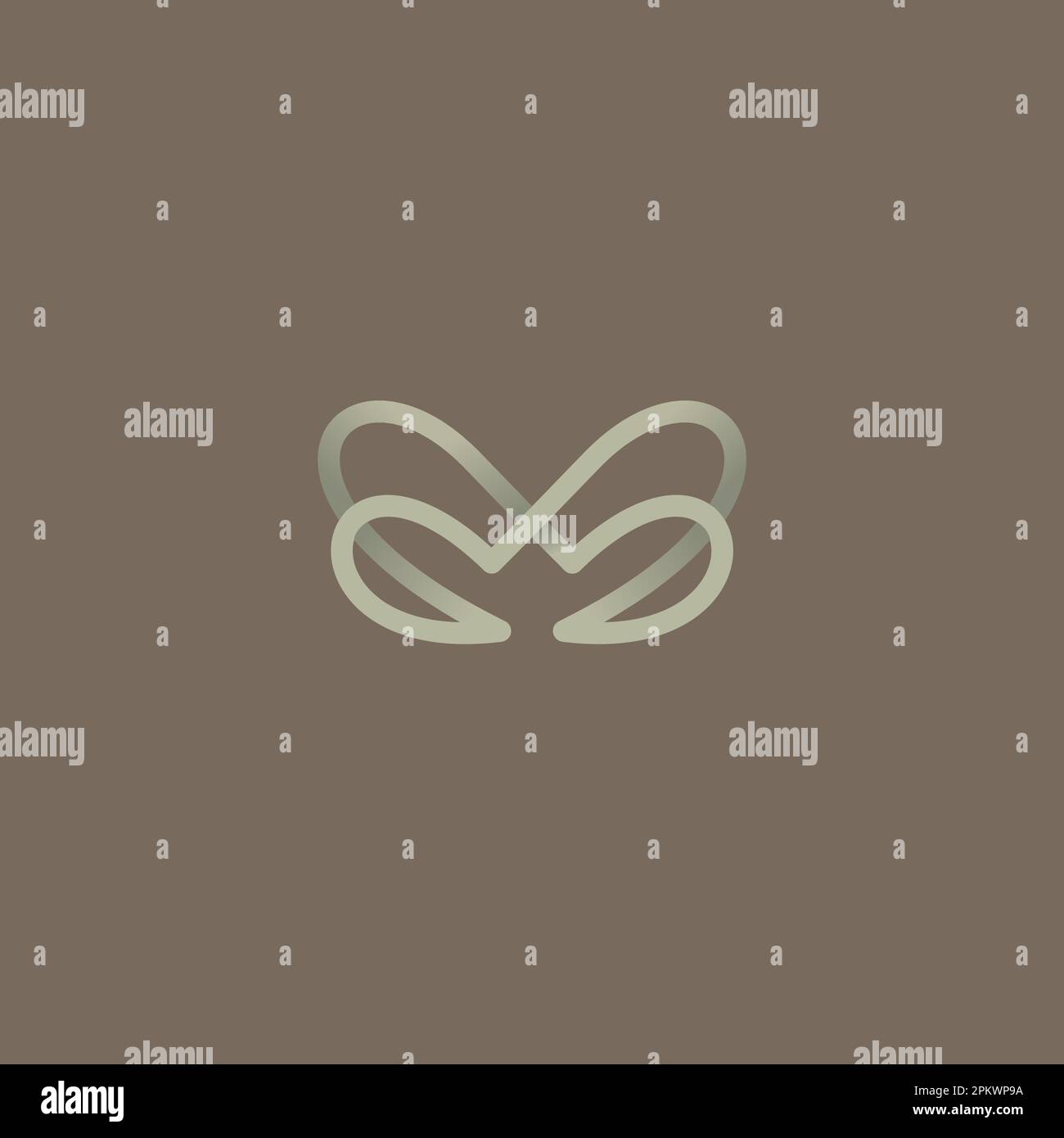 M Love Outline Logo Design. M Logo Vector Stock Vector Image & Art - Alamy