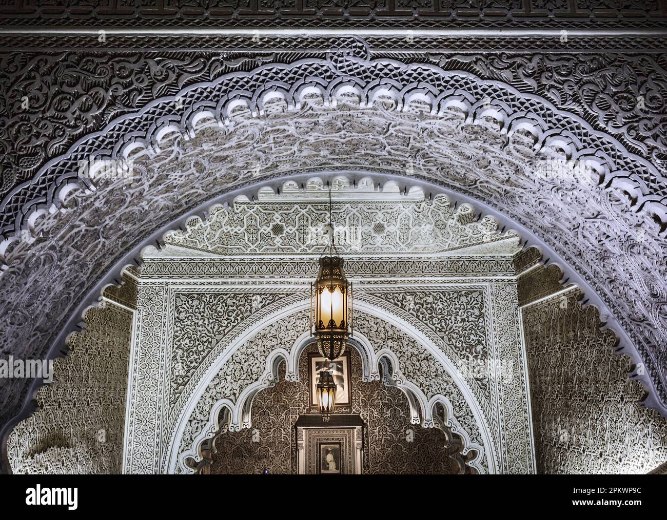 The Restaurant "Dar Essalam" with its Moroccan architecture in the old ...