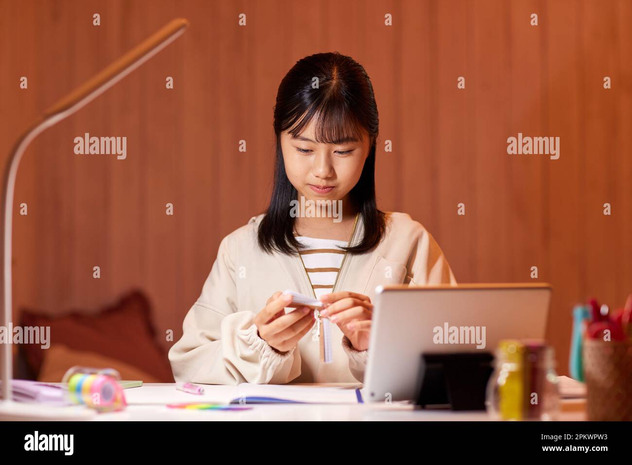 Japanese high school student studying Stock Photo - Alamy