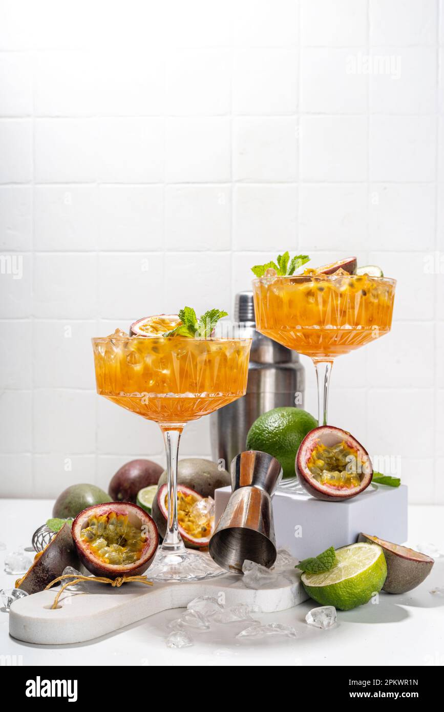 Passion Fruit Martini Cocktail Sweet Pornstar Alcoholic Drink With