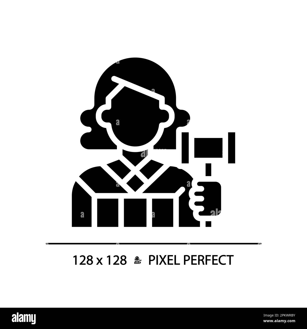Judge pixel perfect RGB color icon Stock Vector Image & Art - Alamy