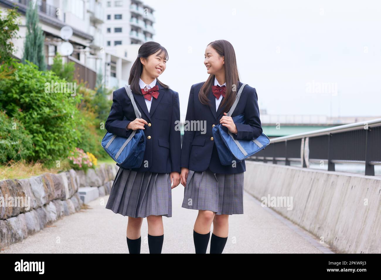 Japanese high school students wearing uniform Stock Photo - Alamy