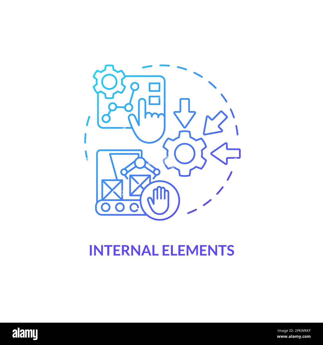 Internal elements blue gradient blue gradient concept icon Stock Vector Image & Art - Alamy