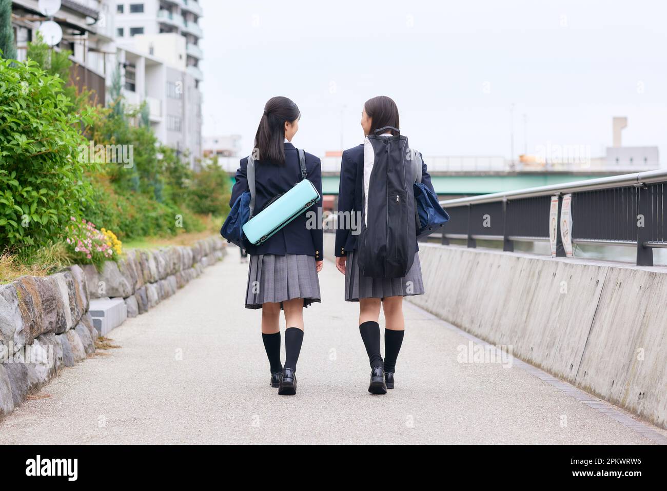 Japanese high school students wearing uniform Stock Photo - Alamy